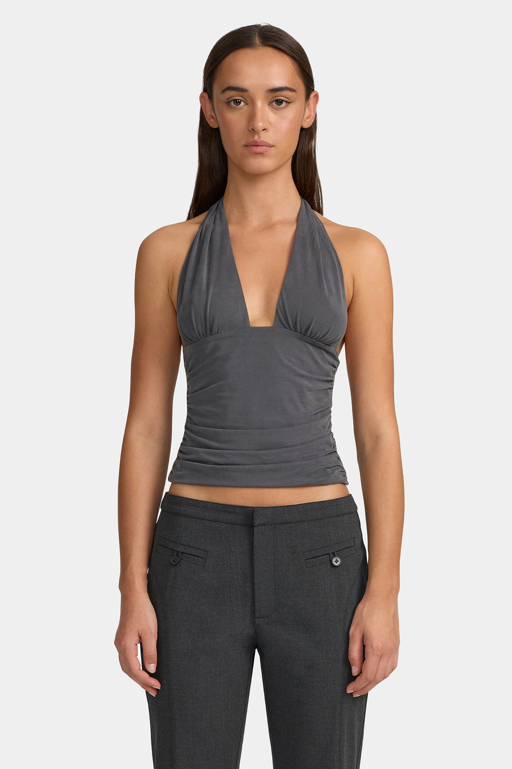Arlo Halter Top Charcoal – OWNLEY ONLINE