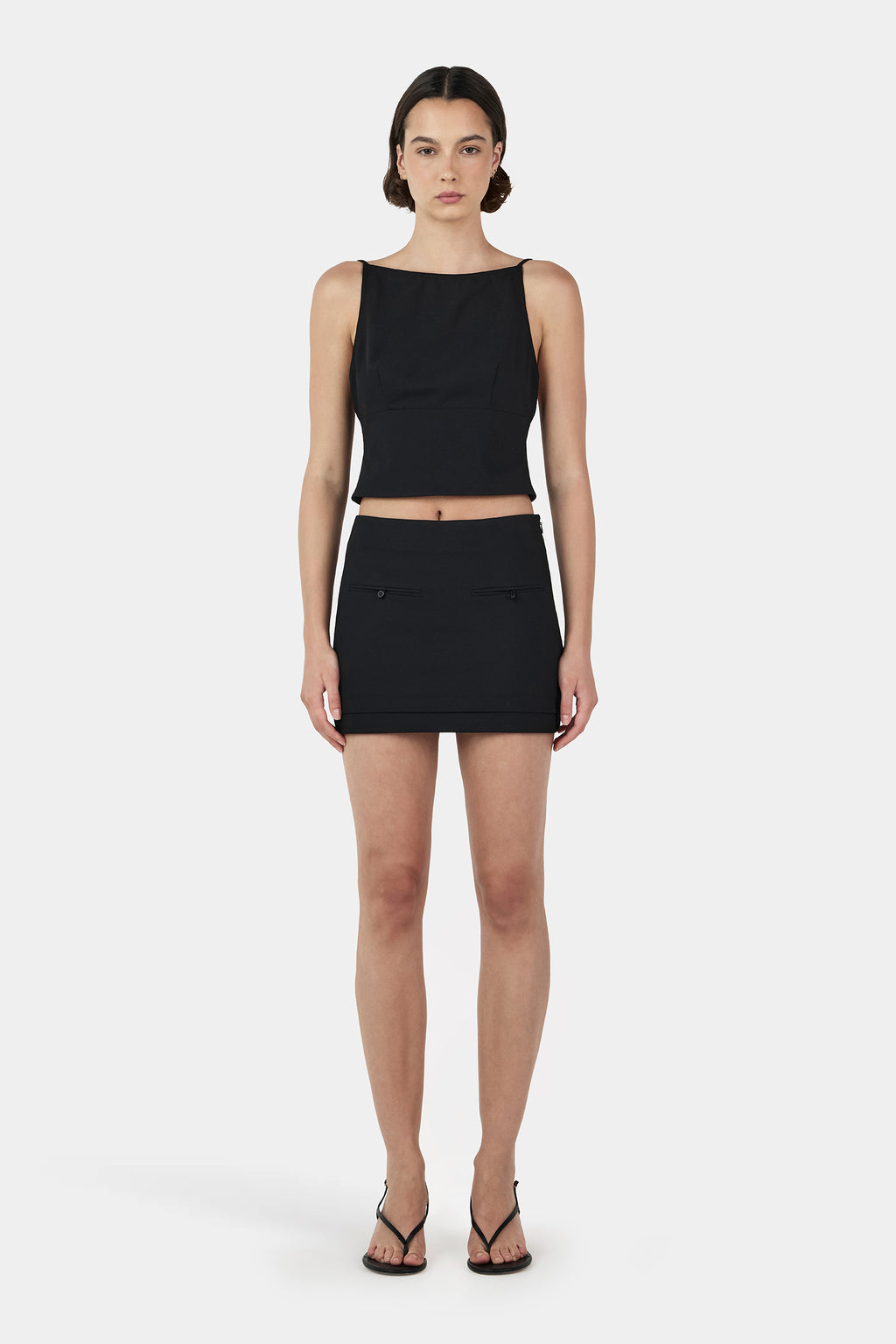 Thea Mini Skirt Black – OWNLEY ONLINE