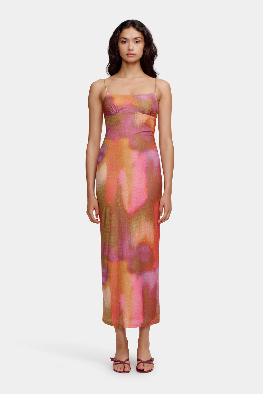 Miro Midi Dress Rainbow Blur – OWNLEY ONLINE